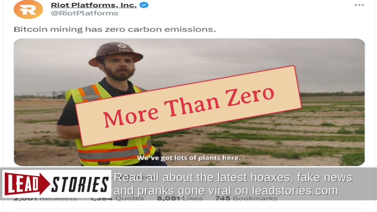 Fact Check: Video By Bitcoin Mining Company Riot Platforms Does NOT ...