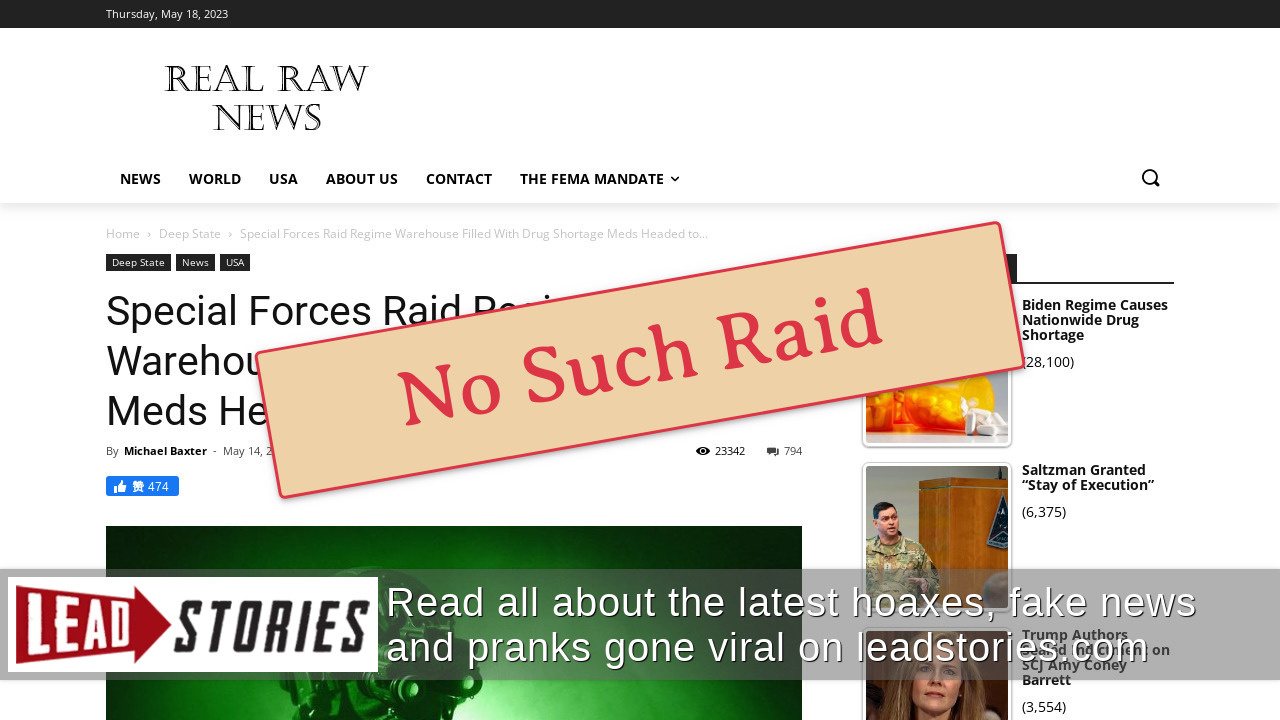 Fact Check: U.S. 'Special Forces' Did NOT Raid 'Regime Warehouse Filled ...