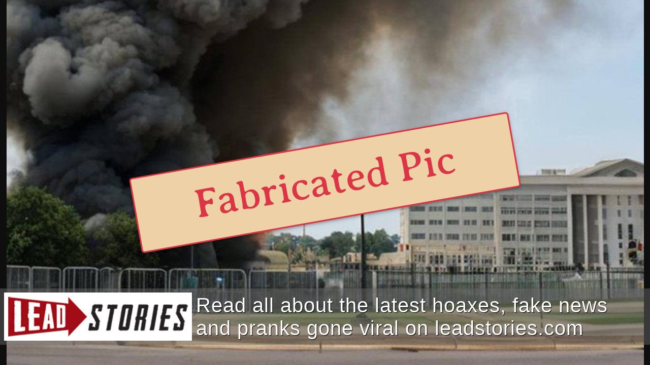 Fact Check: Image Of Smoke Near Pentagon Is NOT Real Photo | Lead Stories