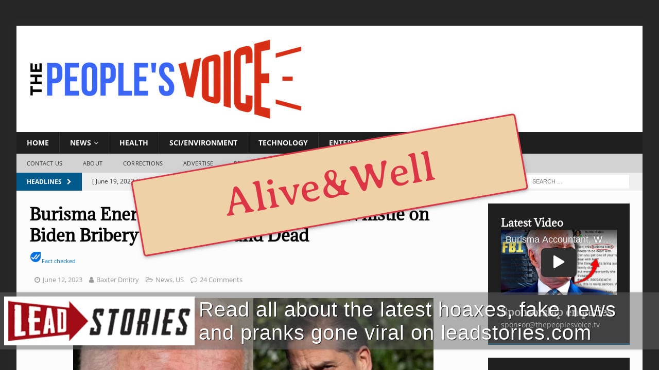 Fact Check: Burisma Co-Owner's Wife Is NOT Dead As Of June 19, 2023 ...