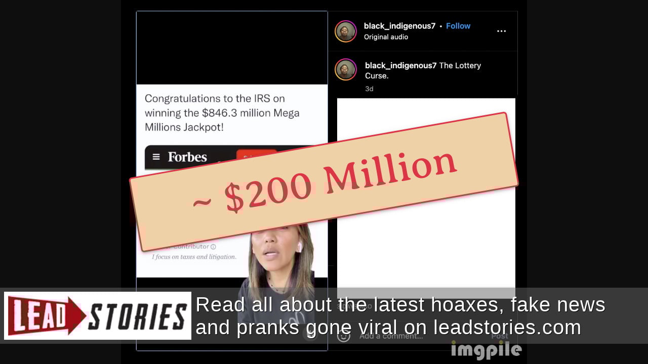 Fact Check: IRS Would NOT Collect $846 Million On A $1.28 Billion ...