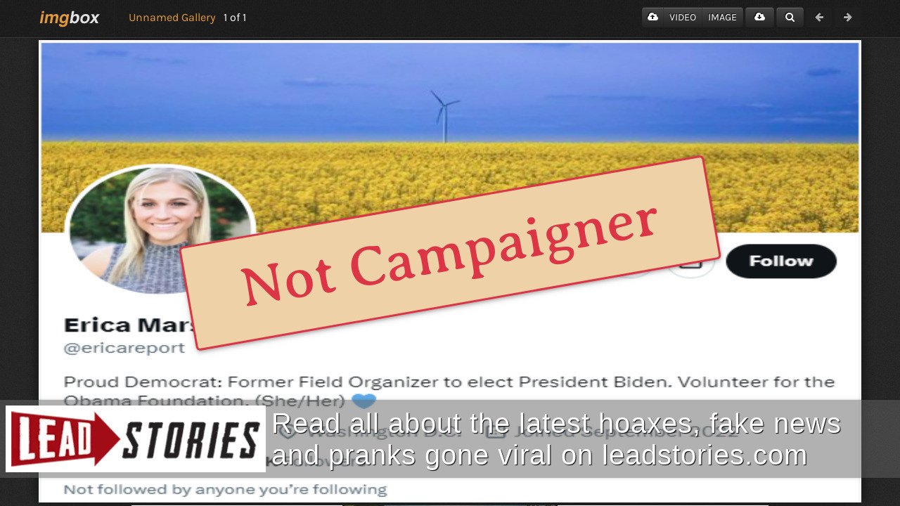 Fact Check: NO Evidence Former Biden Campaign Worker Runs 'Erica Marsh ...