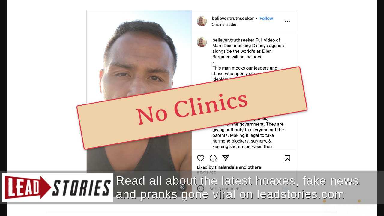 Fact Check: Video Is NOT Proof Disney Is Opening 'Pediatric Transgender ...