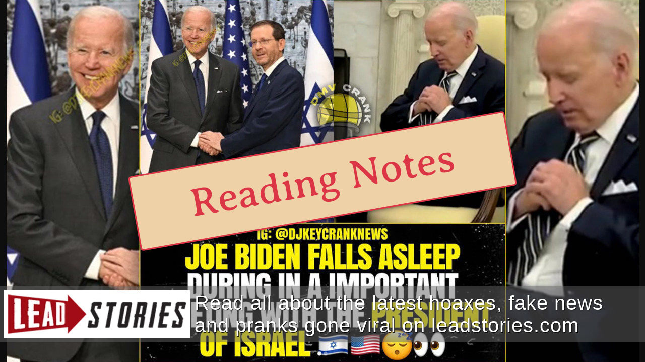 Fact Check: Biden Did NOT Fall Asleep While Meeting With Israeli ...