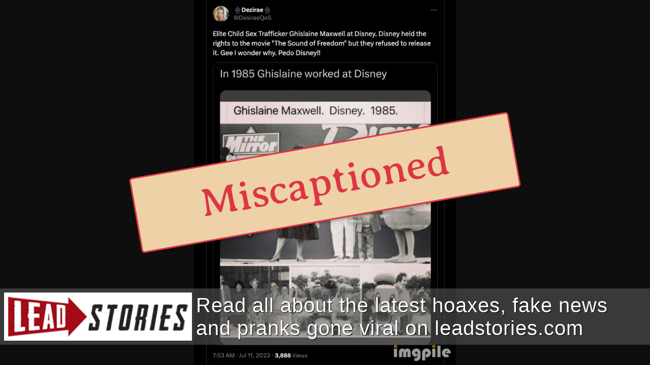 Fact Check: Photos Do NOT Prove Ghislaine Maxwell 'Worked At Disney' In ...