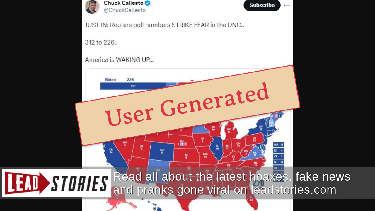 Fact Check: Reuters Did NOT Publish 2024 Election Polling Numbers ...