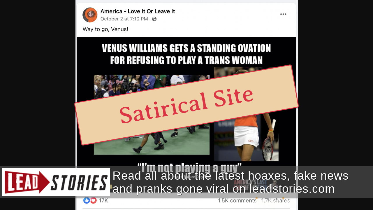 Fact Check: Venus Williams Did NOT 'Refuse To Play Against A Trans ...
