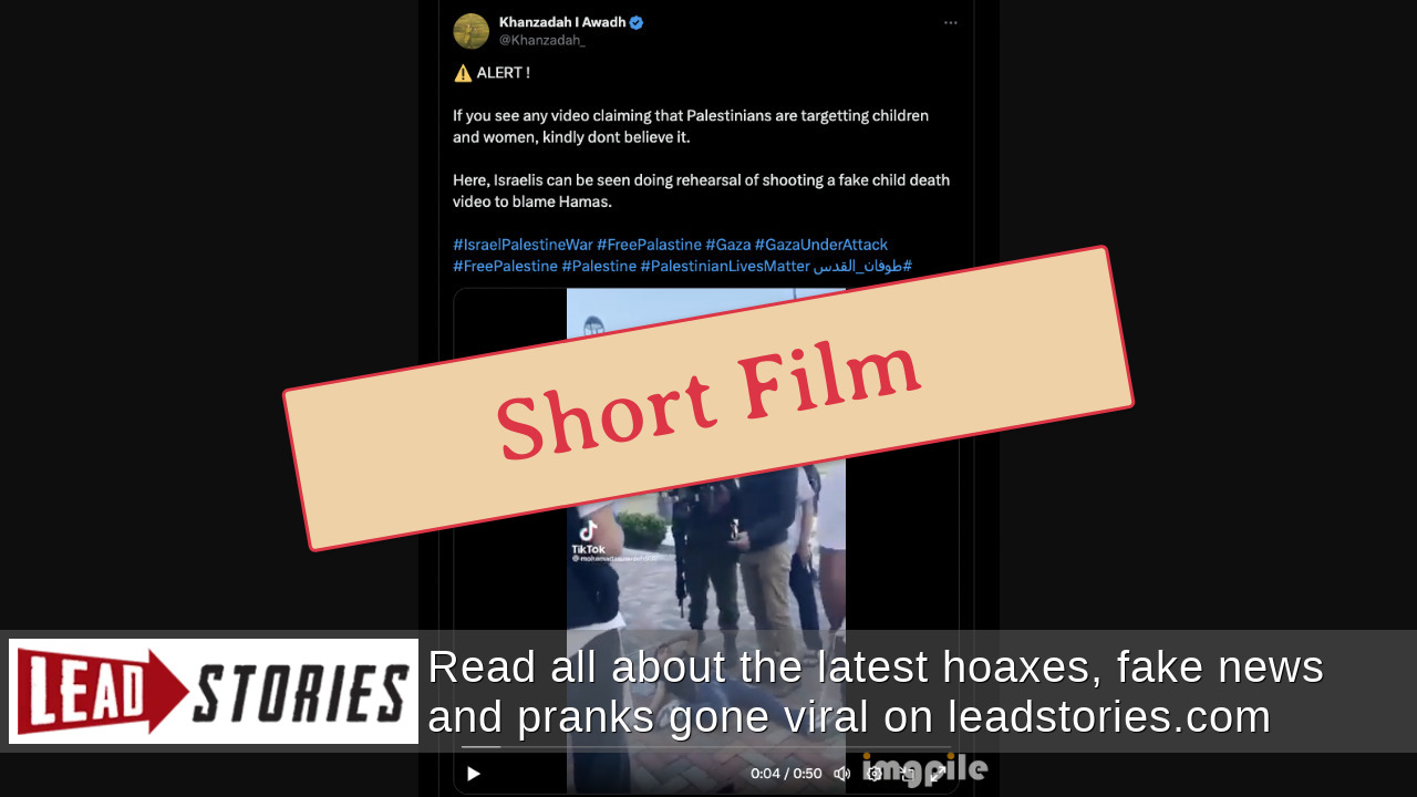 Fact Check: Footage Does NOT Show Israelis Rehearsing 'Fake Child Death ...