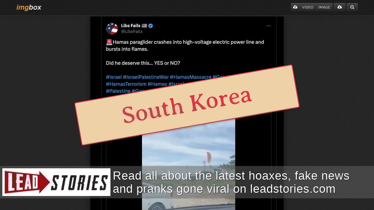 Fact Check: Video Does NOT Show 'Hamas Paraglider' Crashing Into Power ...