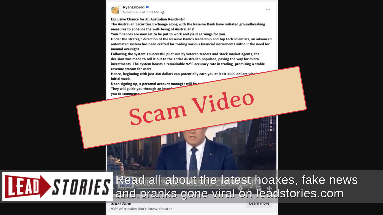 Fact Check: Australian Government Did NOT Announce Investment ...