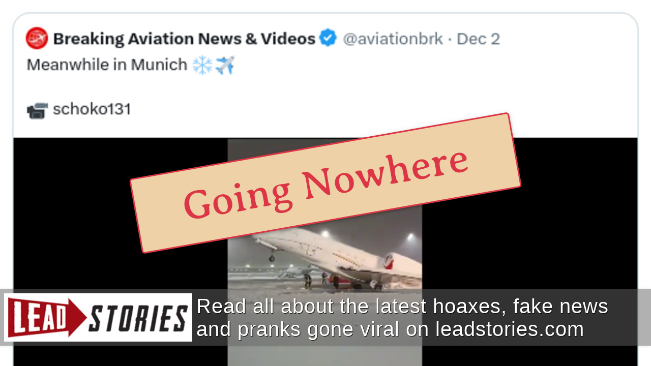 Fact Check: 'Frozen' Jet At Munich Airport Was NOT Headed To 'Dubai ...