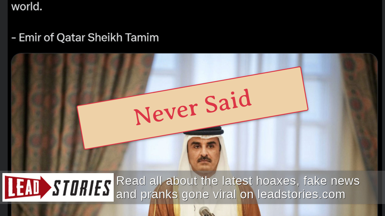 Fact Check: Qatar Emir Did NOT Threaten Oil Supply To World Over Gaza ...