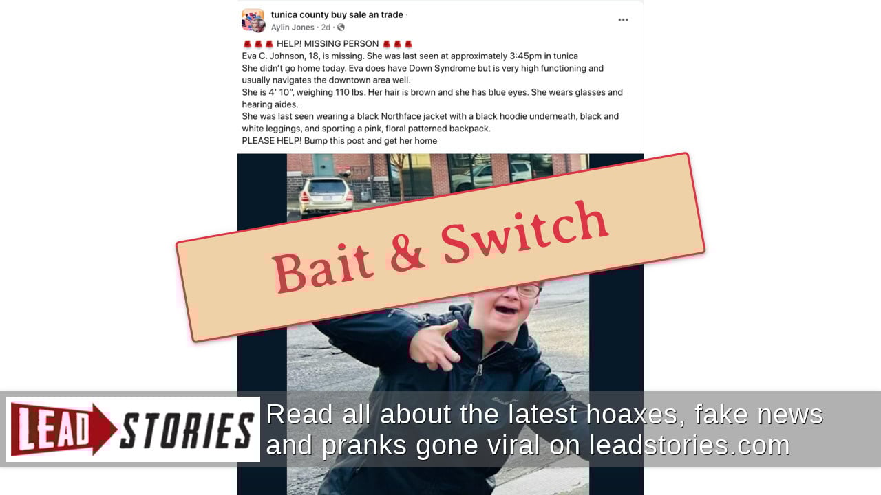 Fact Check: Woman With Down Syndrome Is NOT Missing -- It's A Scam ...