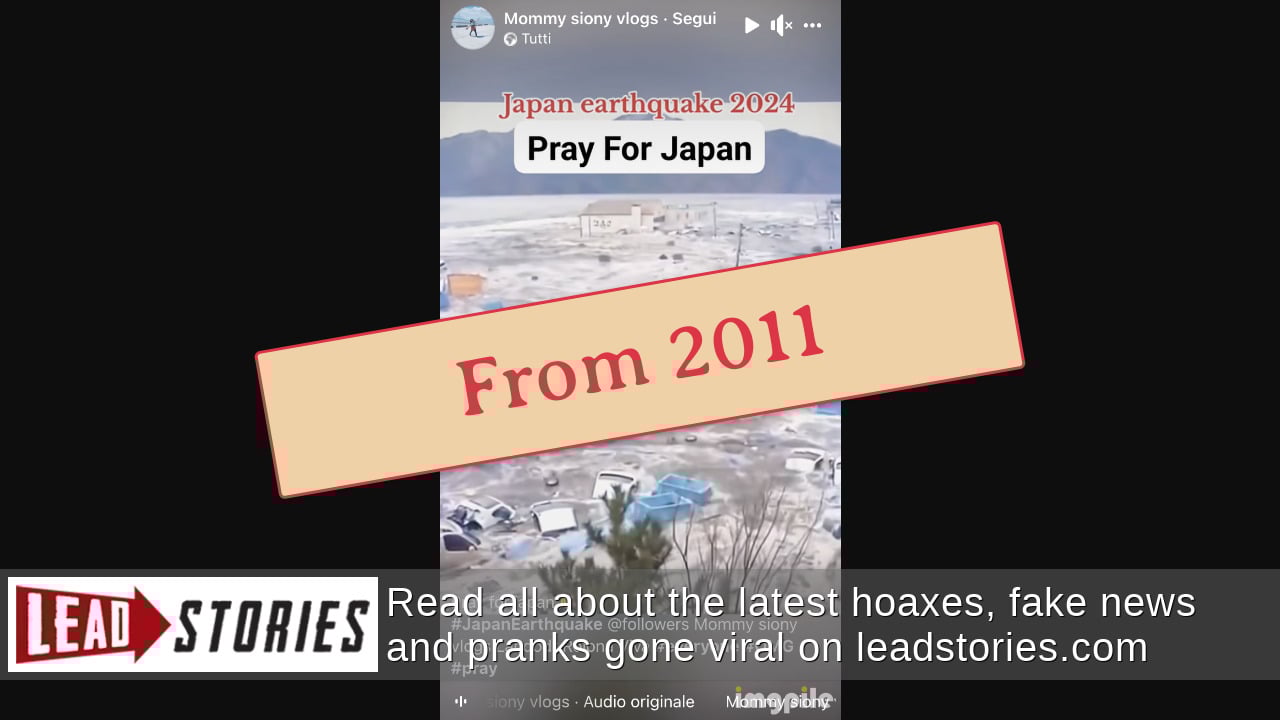 Fact Check: Tsunami Footage Is NOT From 2024 Japanese Earthquake -- It ...