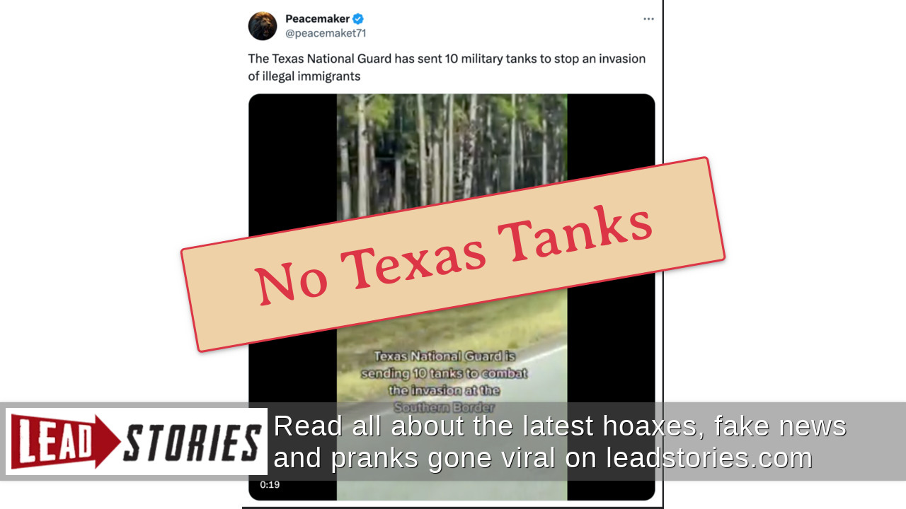 Fact Check: Texas National Guard Did NOT Send Tanks To Border in ...
