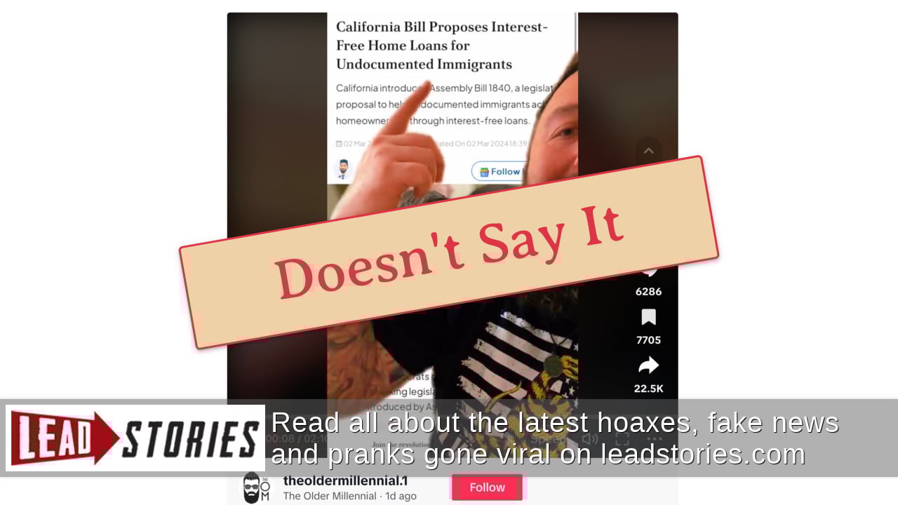 Fact Check: California Bill AB-1840 Would NOT Give Interest-Free Home ...