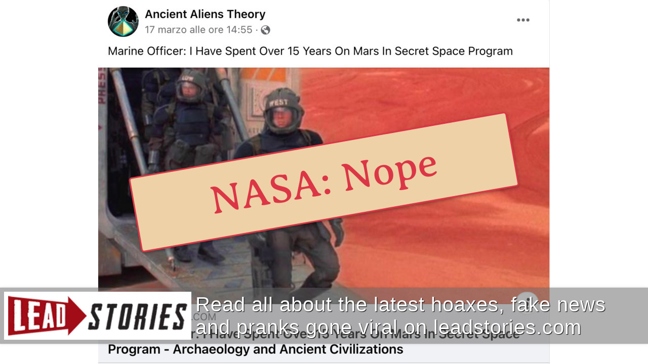 Fact Check: NO Marine Officer Said 'I Have Spent Over 15 Years On Mars ...