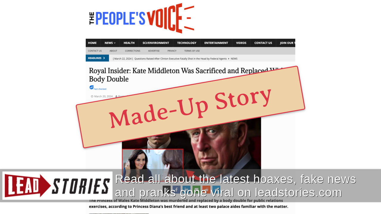 Fact Check: 'Royal Insider' Did NOT Say 'Kate Middleton Was Sacrificed ...