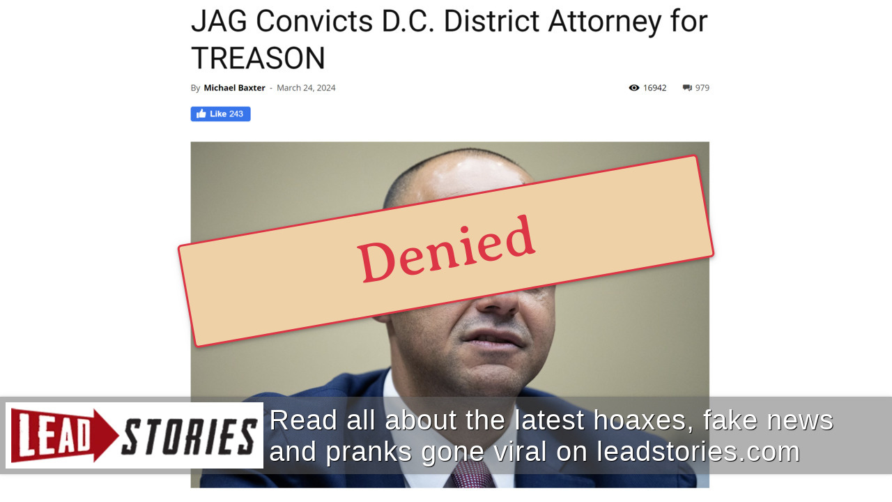 Fact Check Navy Jag Did Not Convict D C District Attorney Matthew