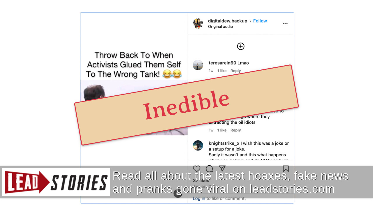 Fact Check: Video Does NOT Show Anti-Oil Protesters Who Glued ...