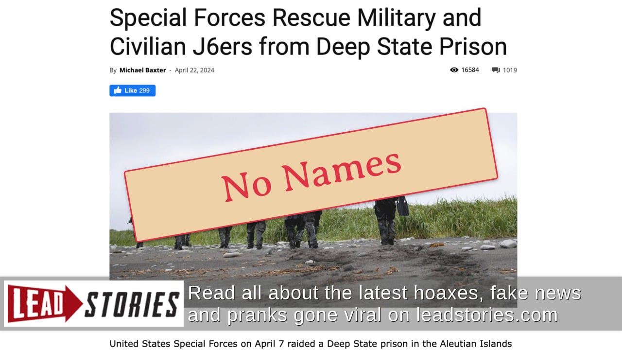 Fact Check: NO Evidence That Special Forces Freed 'Military and ...