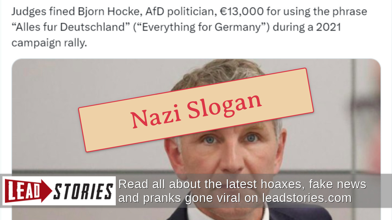 Fact Check: German Politician NOT Convicted, Fined For Simply Using ...