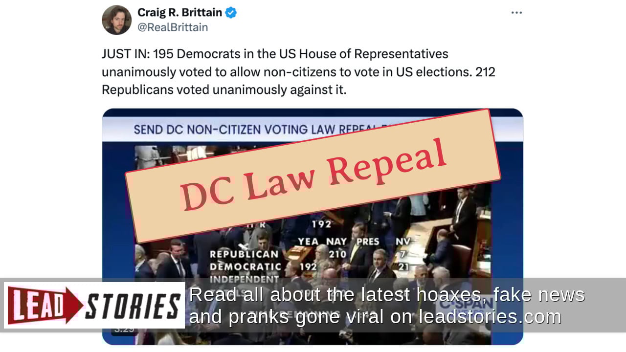 Fact Check: House Democrats Did NOT Vote To Allow Noncitizens To Vote ...
