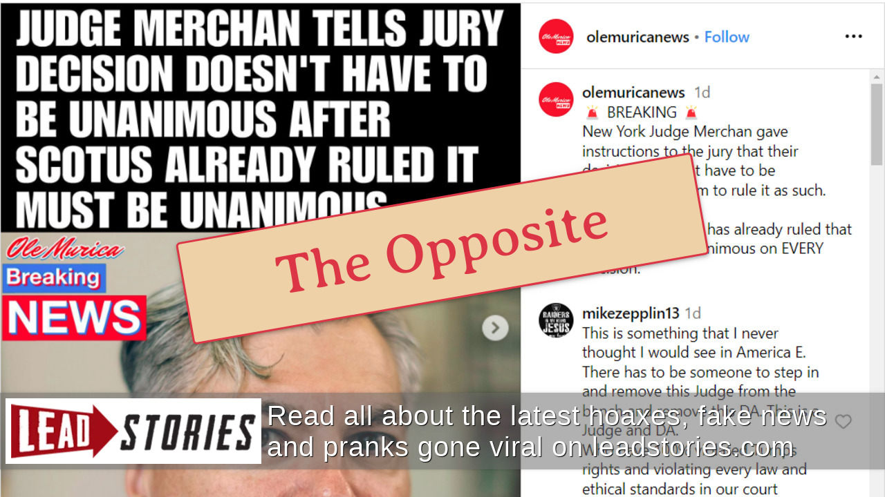 Fact Check: Judge Merchan Did NOT Tell Jurors They Didn't Have To Reach ...