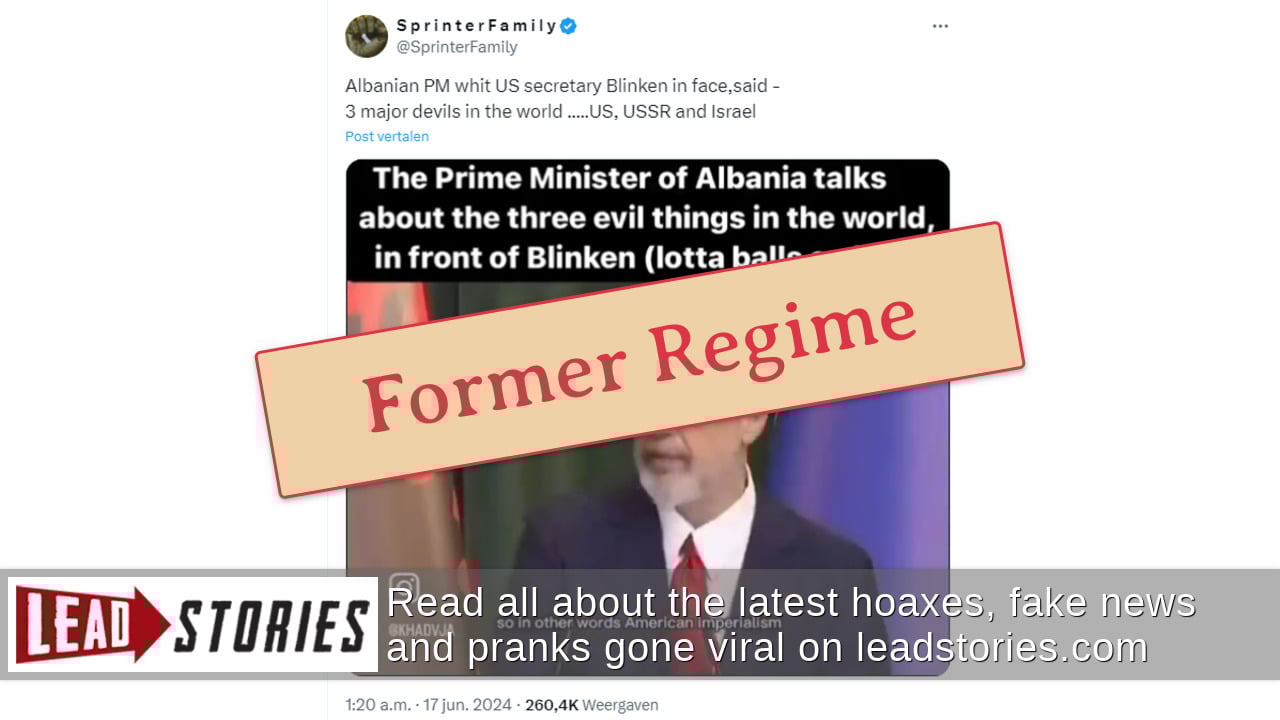 Fact Check: Albanian PM Did NOT Call US, Soviet Union, Israel 'Major Devils' Himself -- That Was ...