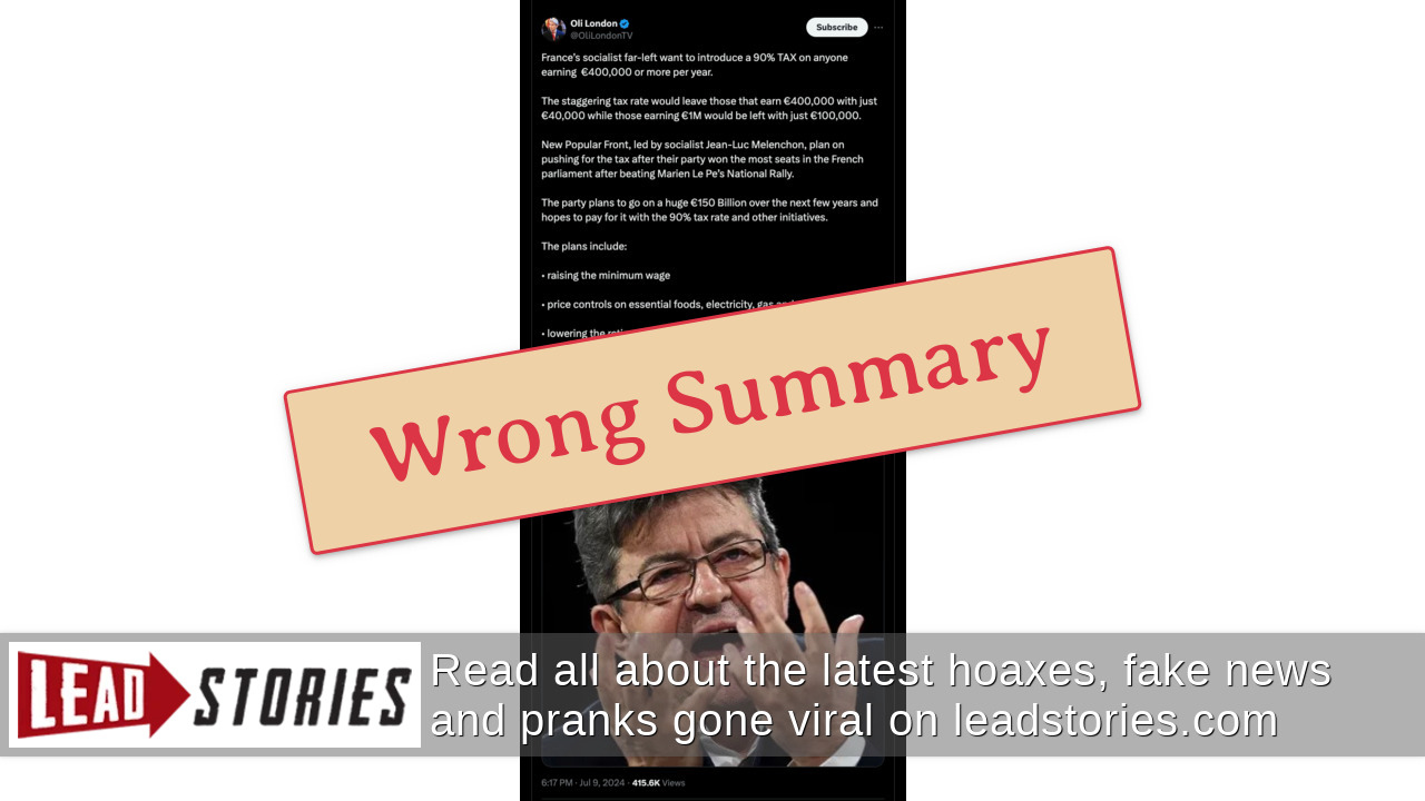 Fact Check: French Left Did NOT Propose 90% Tax Rate On All Income Of ...