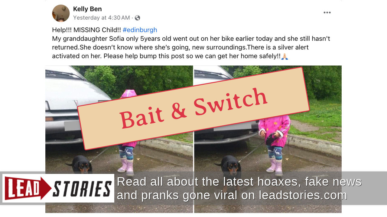 Fact Check: Facebook Post About Missing 'Granddaughter Sofia' Is NOT ...