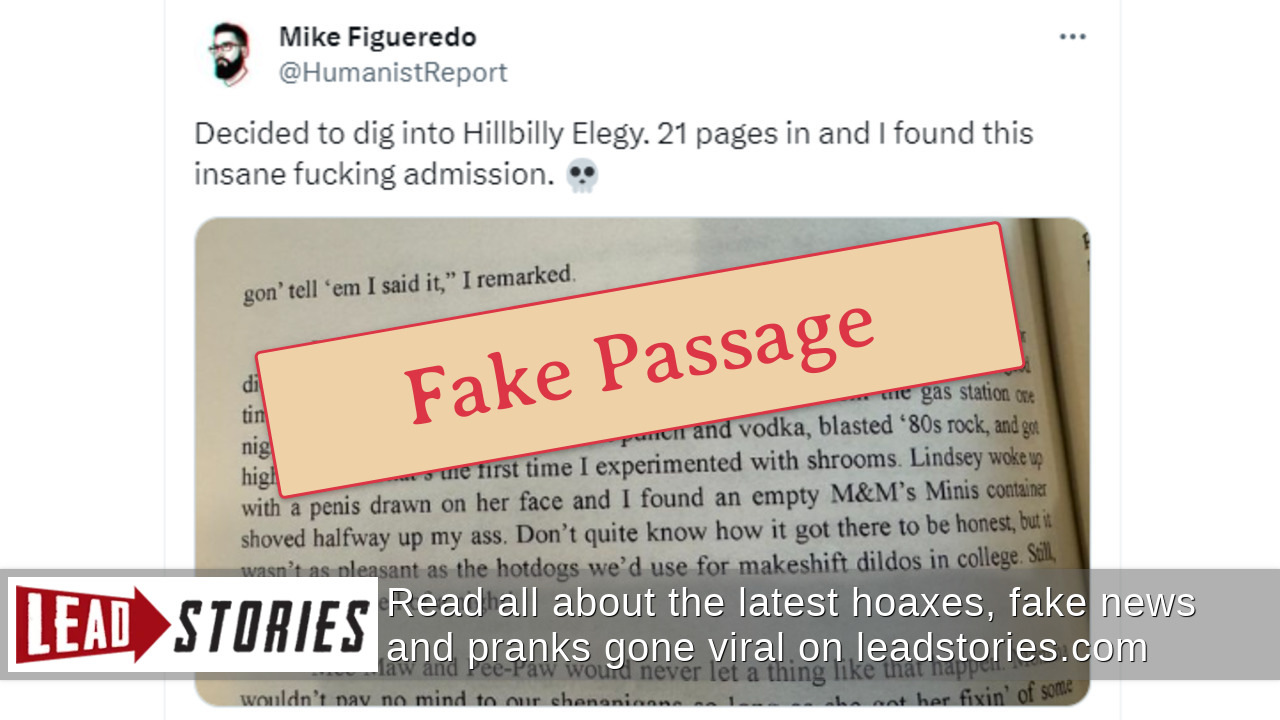 Fact Check: 'Big Party' Excerpt From 'Hillbilly Elegy' Is NOT Real ...