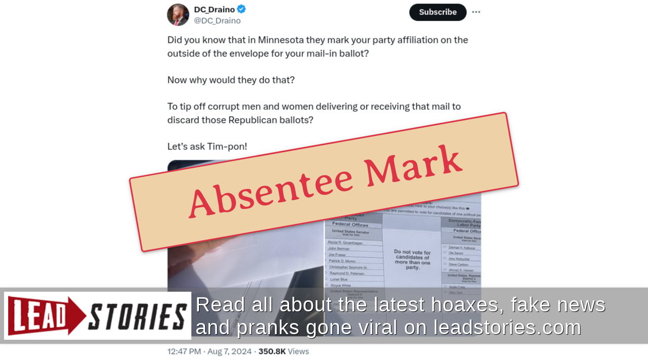 Fact Check: Minnesota Mail-In Ballot Envelopes Do NOT Have Political ...