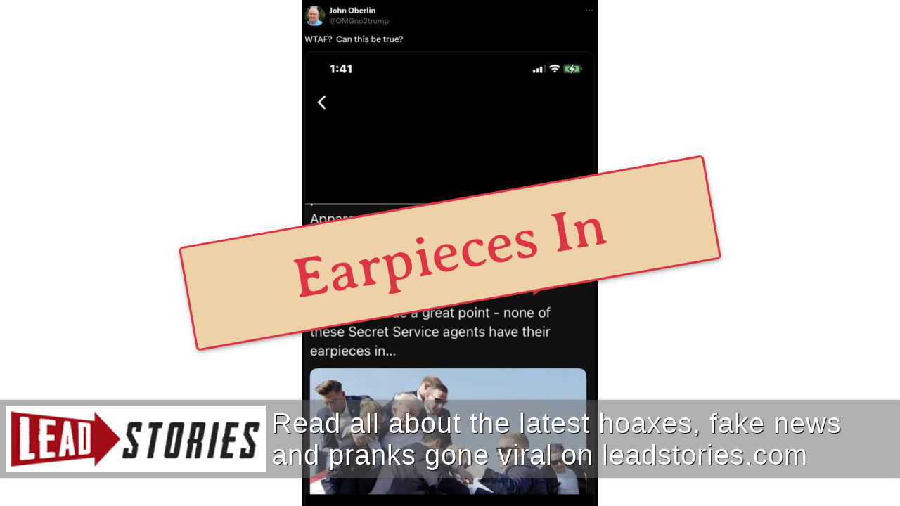 Fact Check: Altered Photo Shows Secret Service Agents Without Earpieces ...