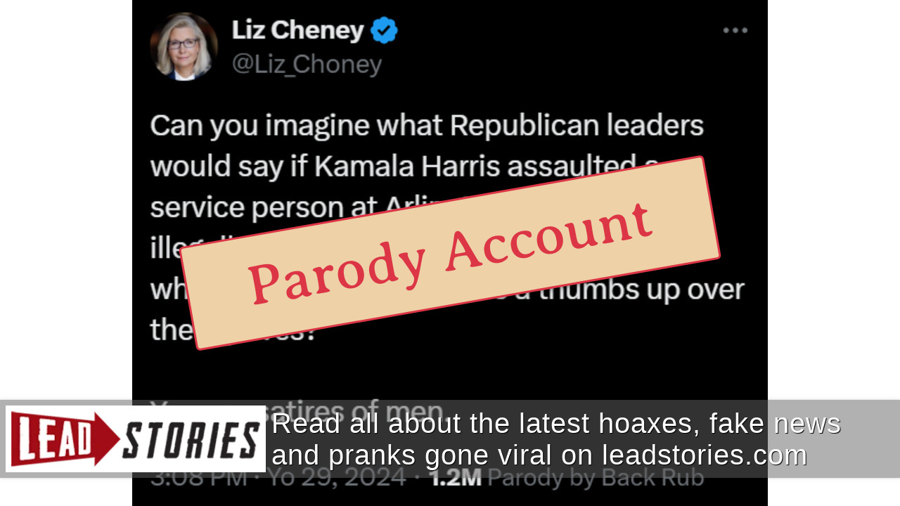 Fact Check: Liz Cheney Did NOT Post On X That Republican Leaders Are ...