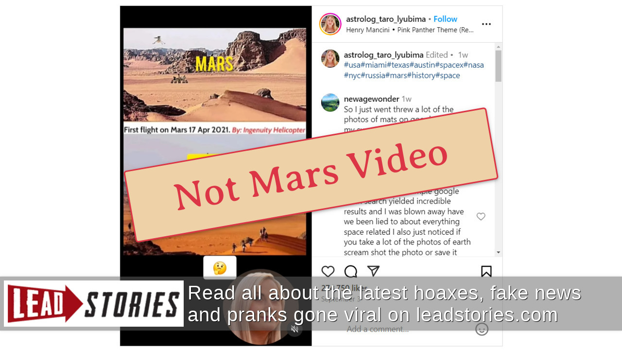 Fact Check: Footage Of Ingenuity Helicopter's First Flight Showed Mars ...