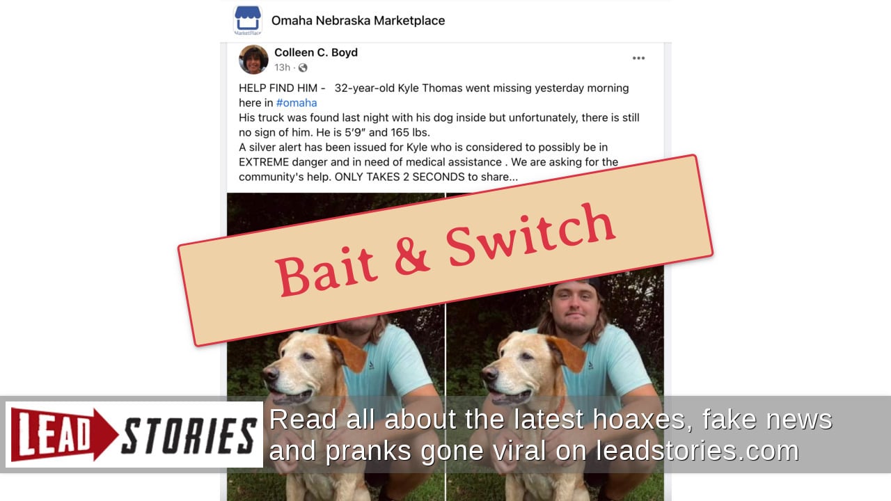 Fact Check: FAKE Posts About Missing '32-Year-Old Kyle Thomas' In ...