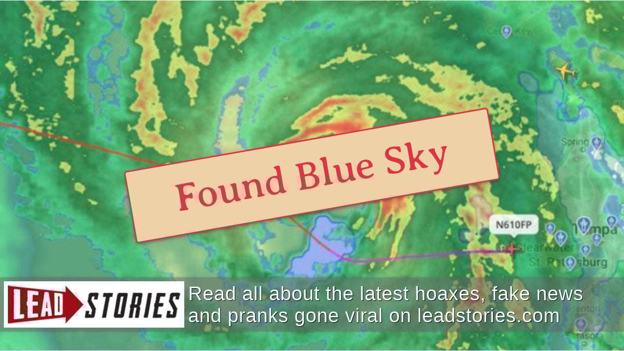 Fact Check: Private Jet Did NOT Fly Through Eye Of Hurricane Helene ...