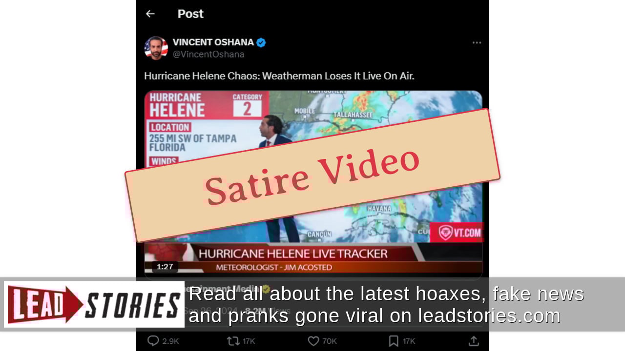 Fact Check: 'Weatherman Loses It Live On Air' Video Is NOT Authentic ...