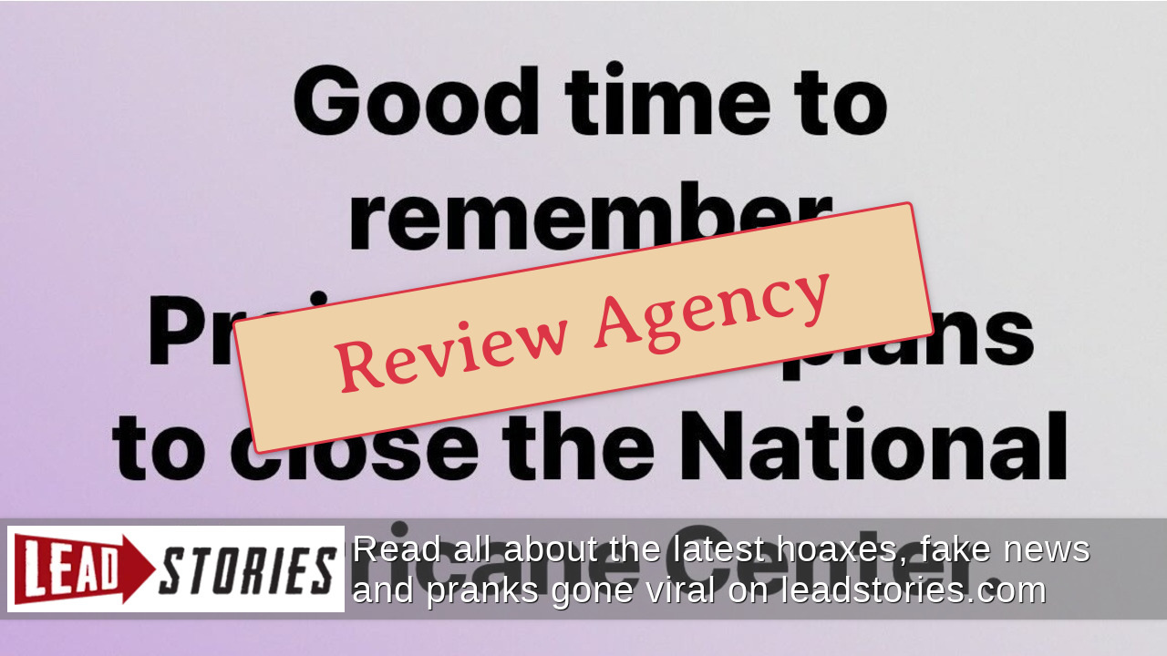 Fact Check: Project 2025 Does NOT Call for Closing National Hurricane ... Fact Check: Project 2025 Does NOT Call for Closing National Hurricane ...
