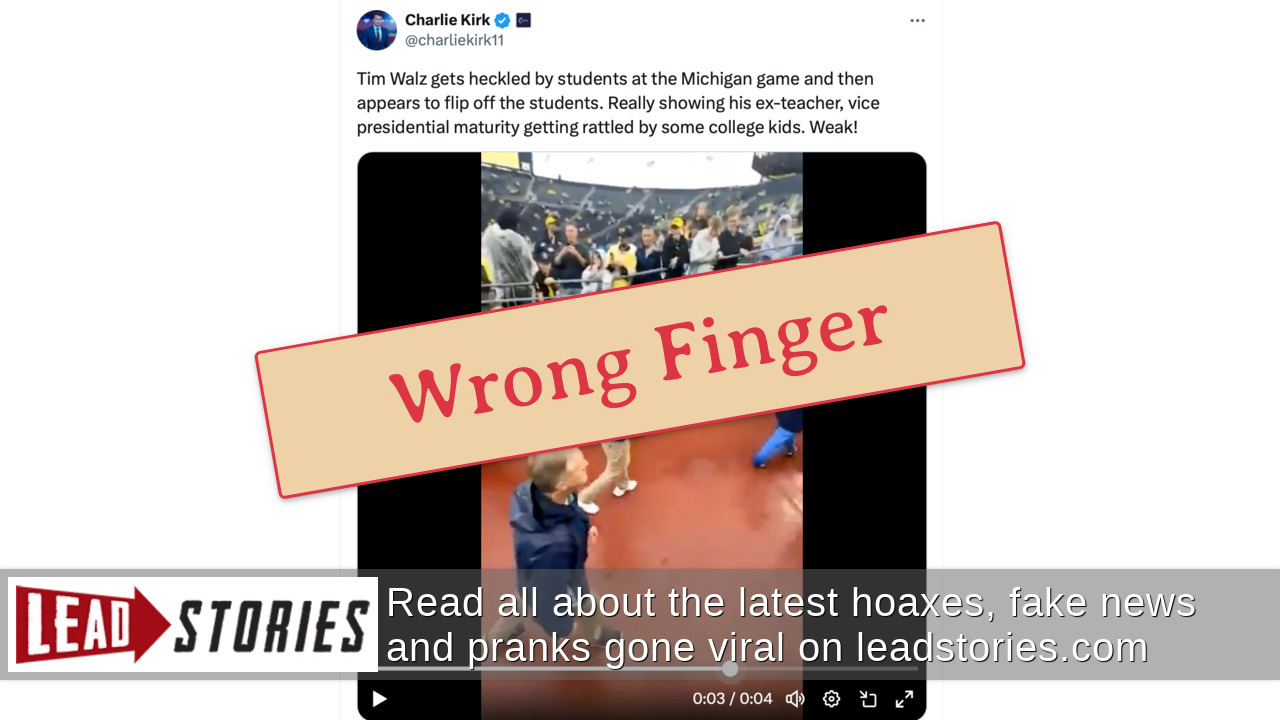 Fact Check: Video Does NOT Show Tim Walz Using Gesture To 'Flip Off ...