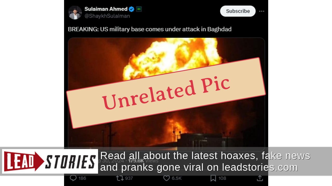 Fact Check: Image Does NOT Show US Military Base Under Attack In ...