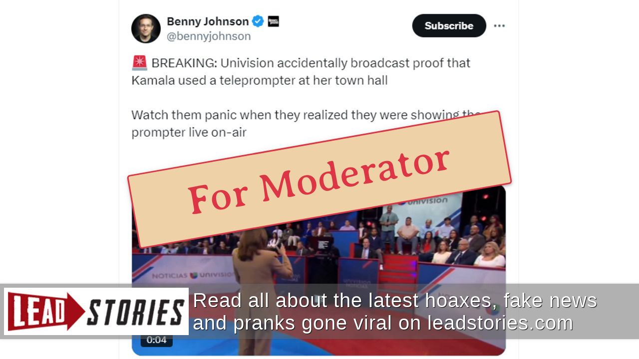 Fact Check: Kamala Harris Did NOT Read From Teleprompter During Live ...