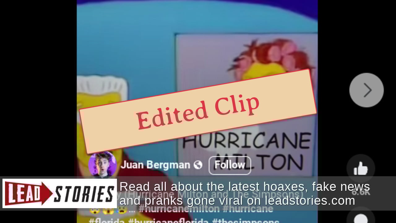 Fact Check: FAKE Scene From 'The Simpsons' Shows Depiction Of Hurricane ...