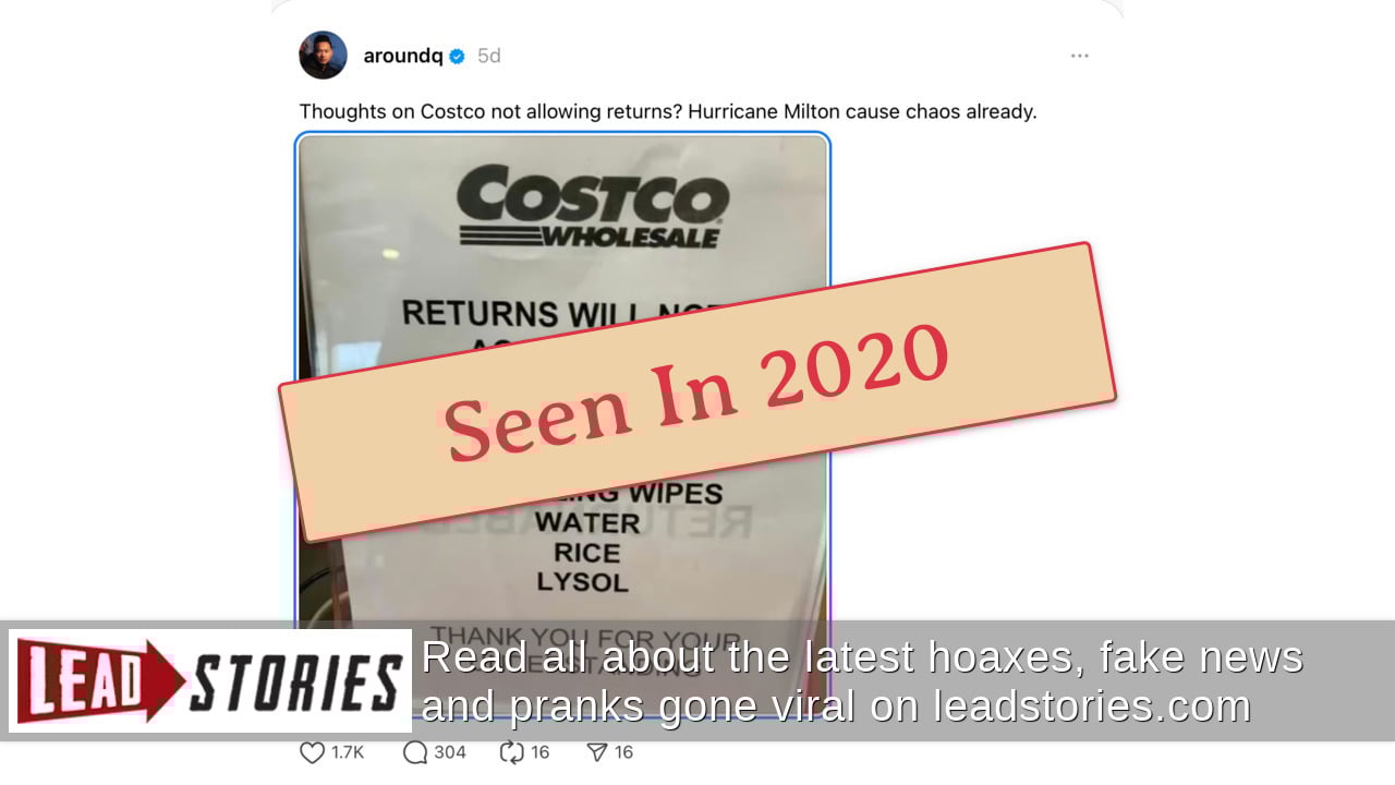 Fact Check: NO Evidence Costco Is Refusing To Accept Returns Of Toilet ...