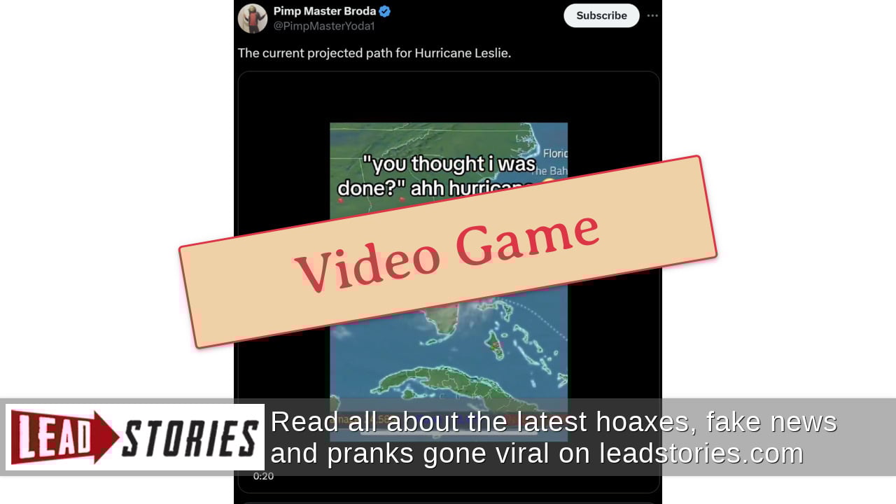 Fact Check: Video Does NOT Show 'Projected Path For Hurricane Leslie ...