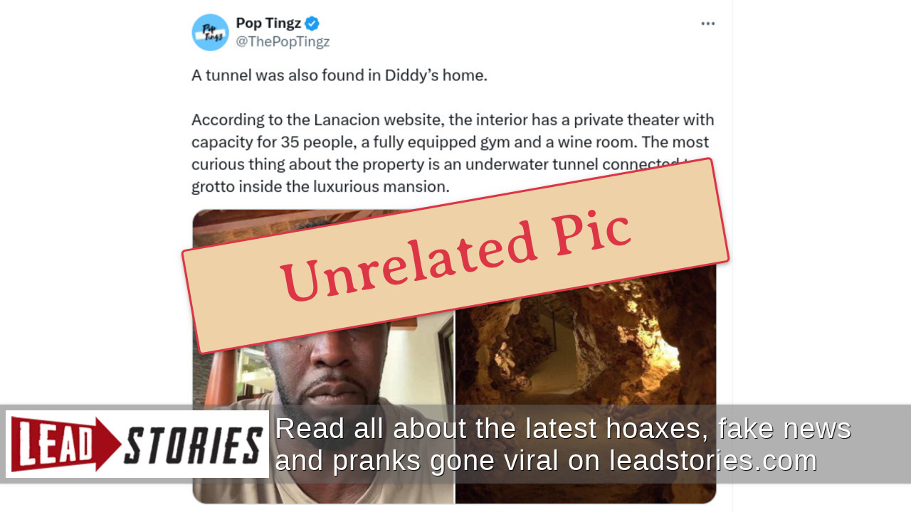 Fact Check: Image Does NOT Show Tunnel In Sean 'Diddy' Combs' LA ...