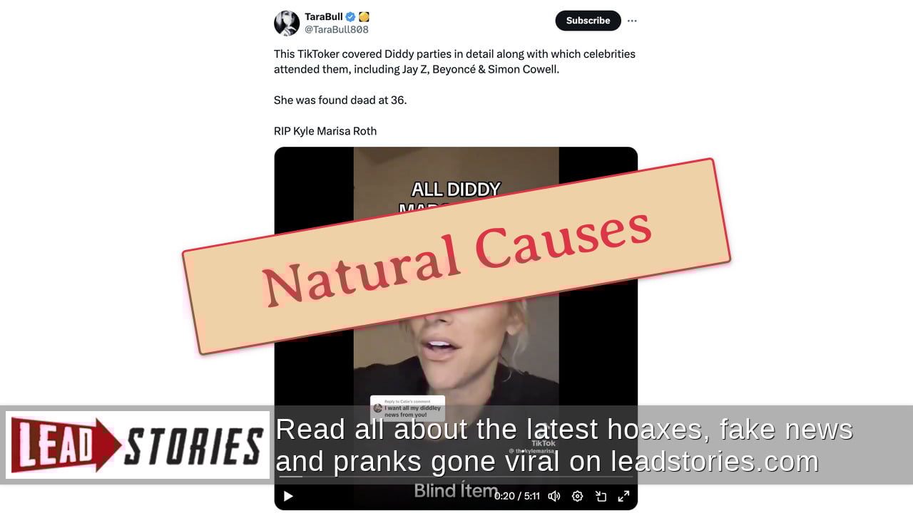 Fact Check: TikToker Kyle Marisa Roth Did NOT Die Because She Posted ...