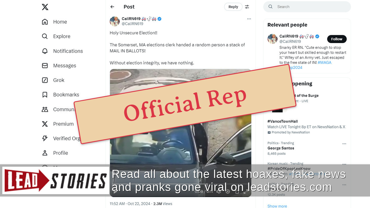 Fact Check: Video Does NOT Show Unauthorized Person Receiving Mail-In ...
