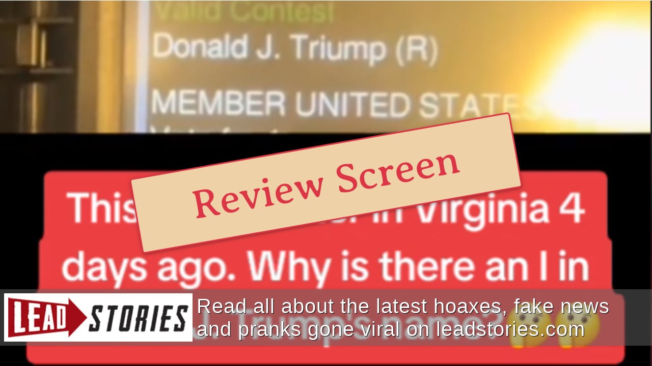Fact Check: Virginia Voting Machine Did NOT Misspell Donald Trump's ...